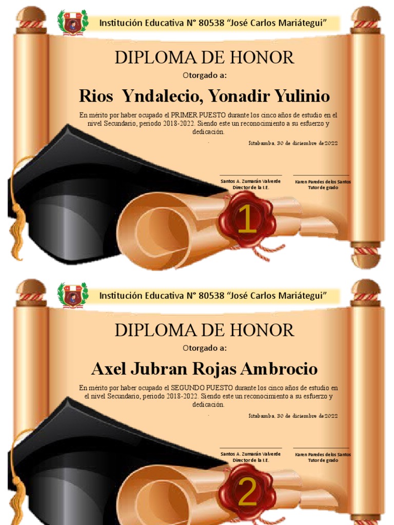 Diplomas Excelencia | PDF