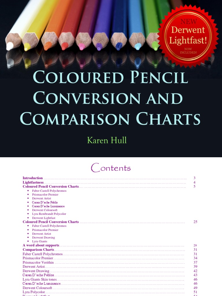 Colored Pencil Conversions Charts (Karen Hull) | PDF | Blue | Red