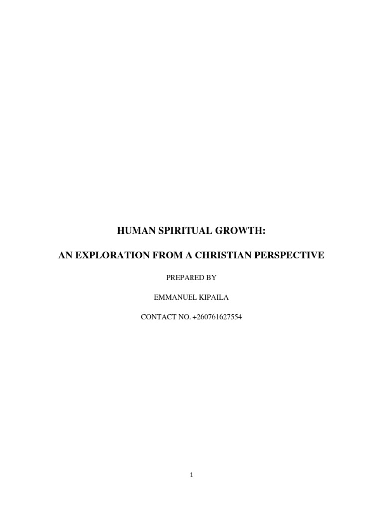 Human Spiritual Growth | PDF | Sanctification | Spirituality