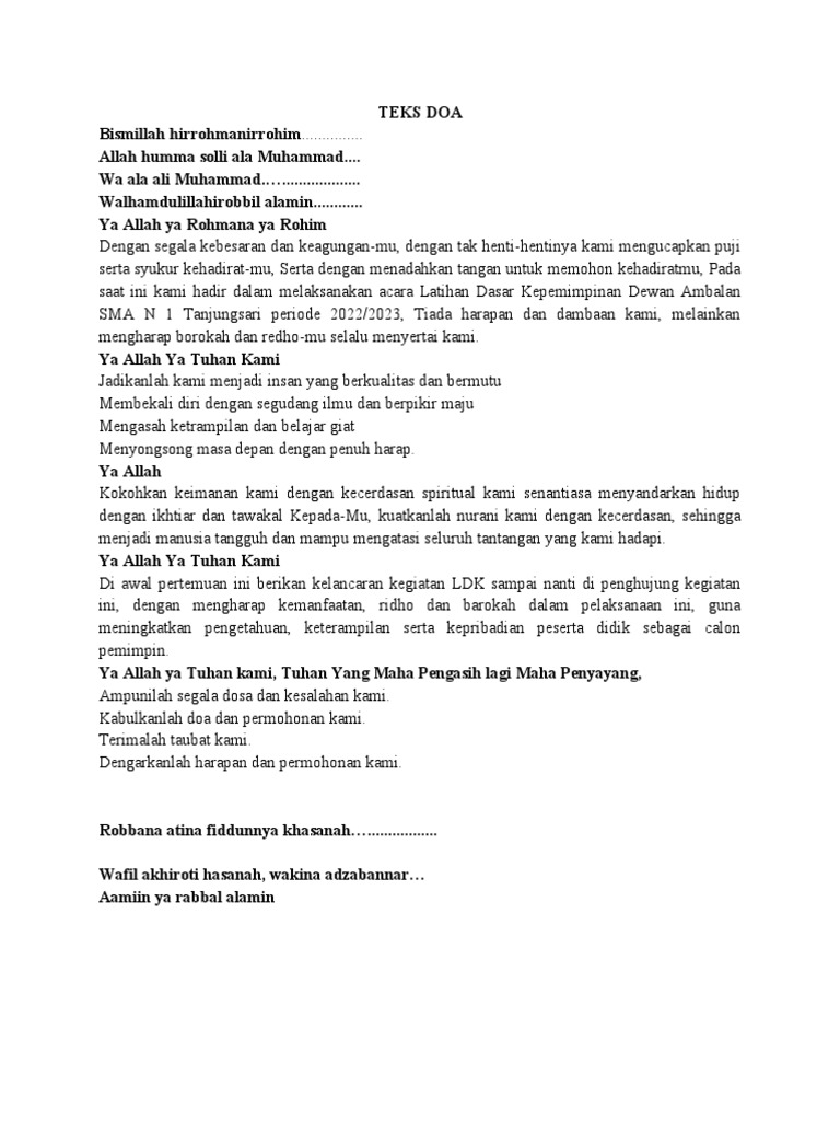 Teks Doa | PDF