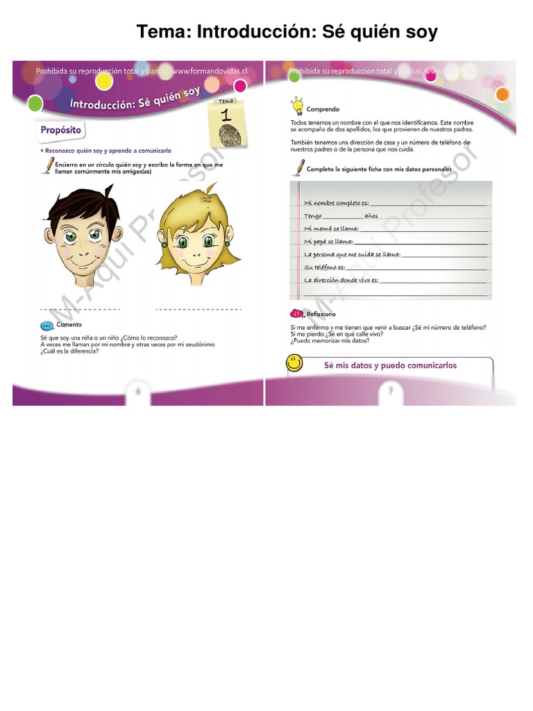 Leccion 1 Identidad - Rev. | PDF | Memoria