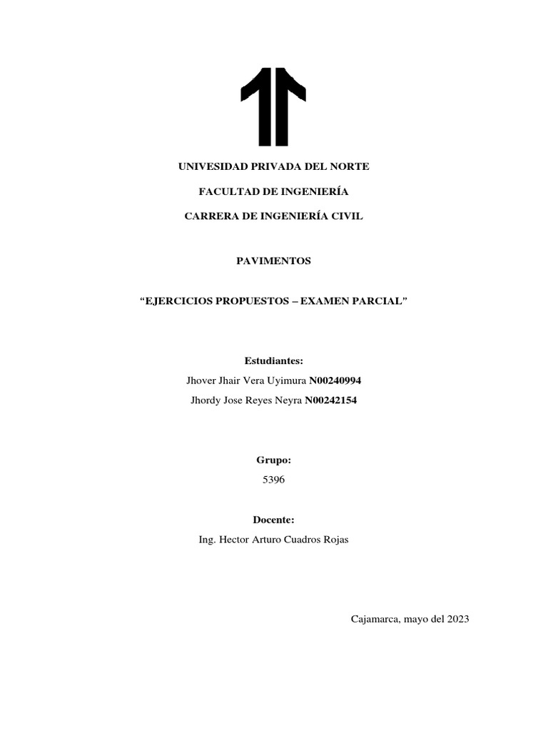 Ejercicios Pavimentos - Parcial | Descargar gratis PDF | Suelo | Materiales naturales