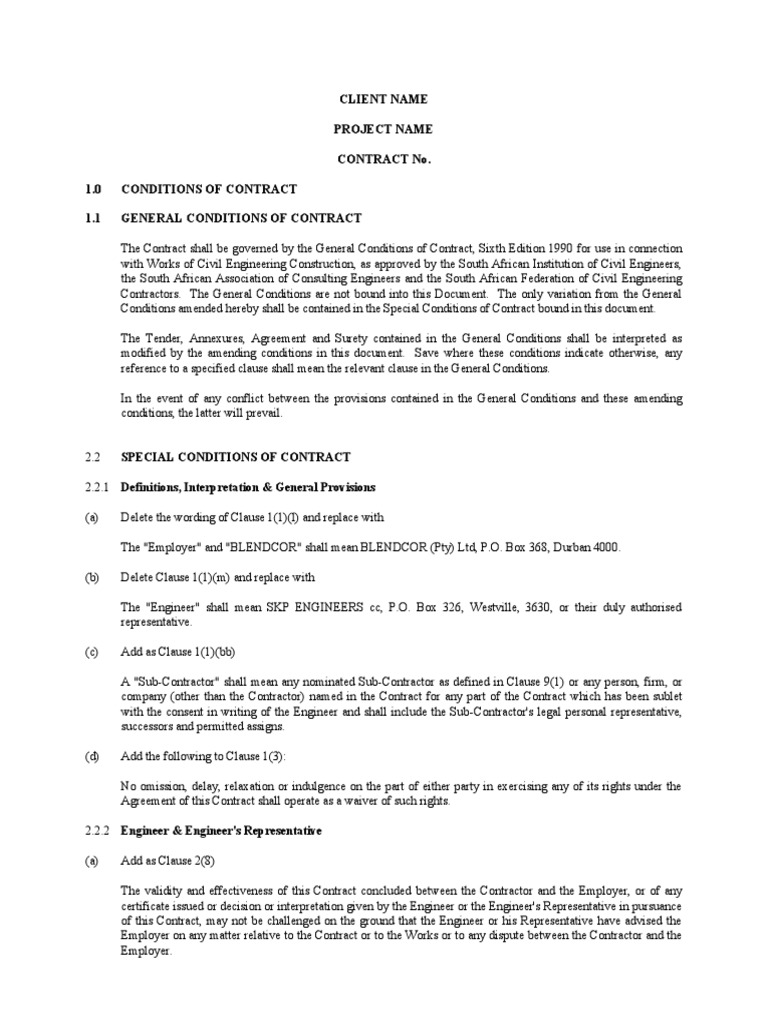 Blendcor Conditions of Contract | PDF