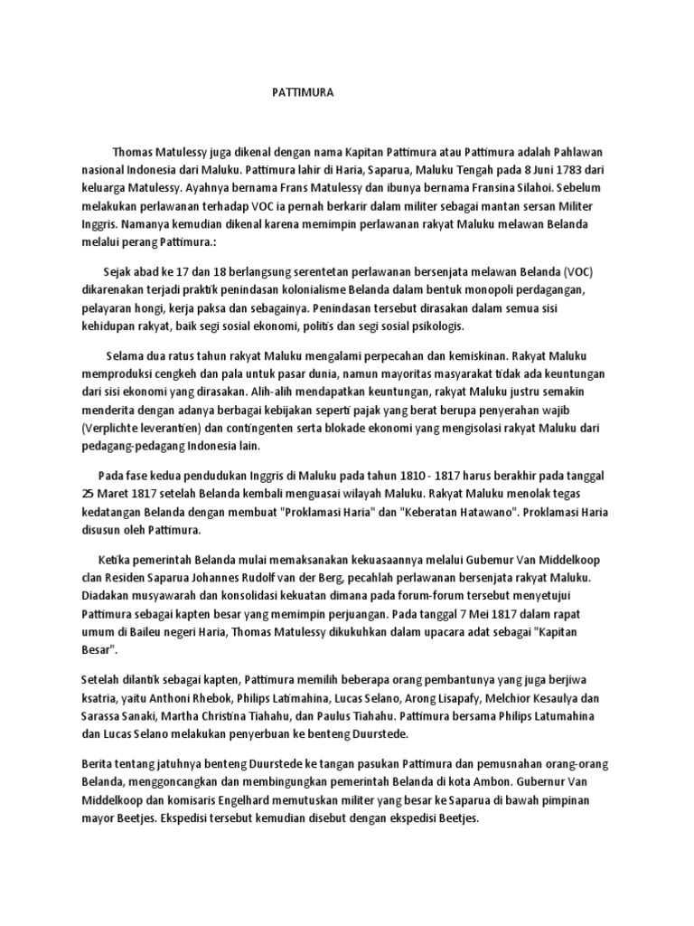 PATTIMURA-WPS Office | PDF | Sejarah