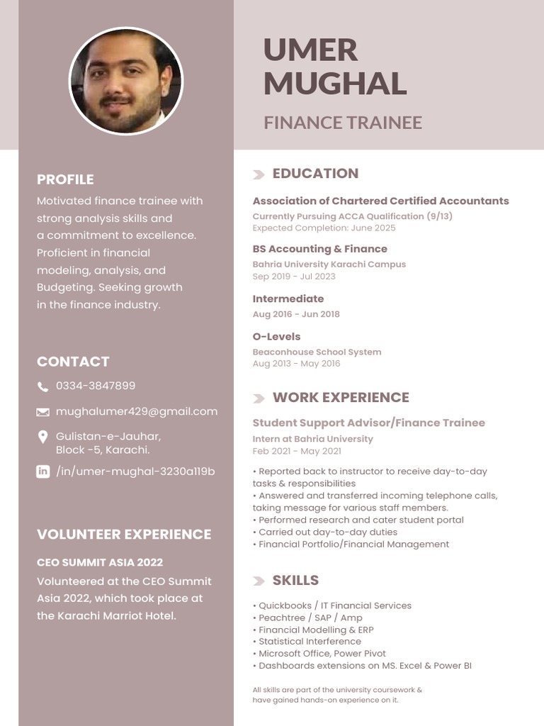 Umer Mughal CV Updated-1 | PDF