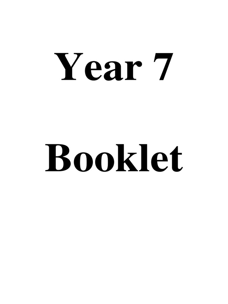 Y7 Booklet | PDF | Triangle | Area