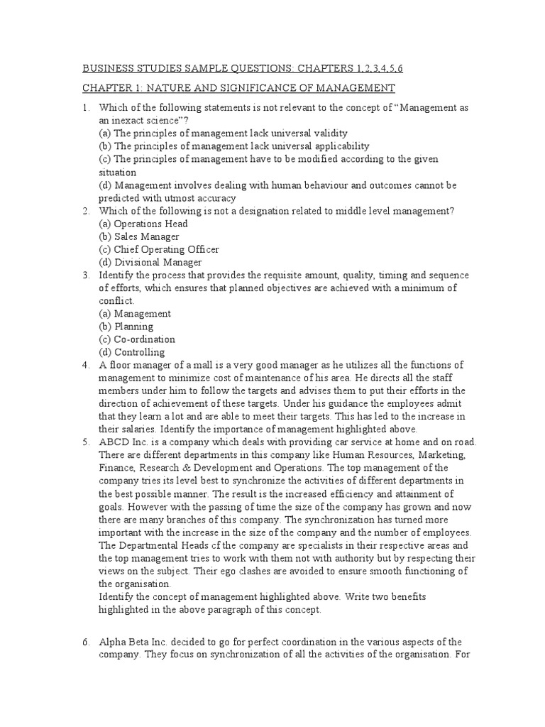 Business Questions | PDF | Employment | Organizational Structure