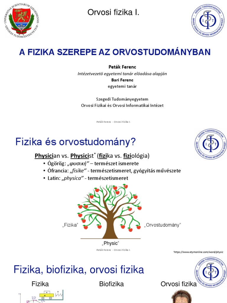 1 - Fizika Az Orvostudományokban-2022 | PDF