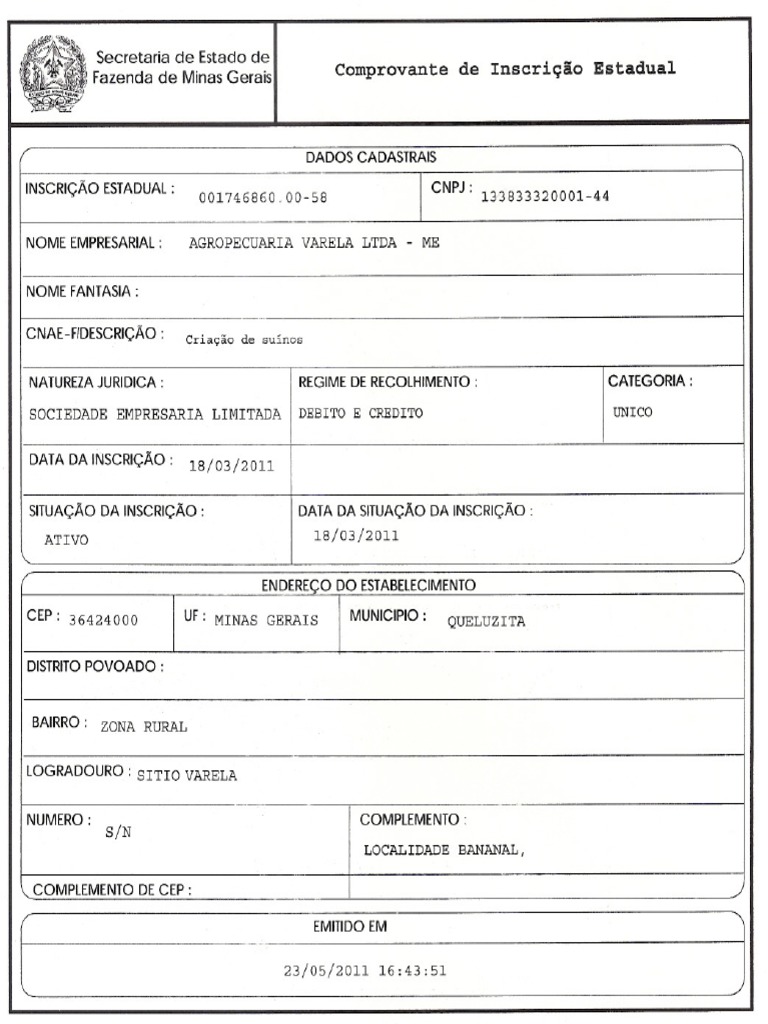 2021 Inscrição Estadual e CNPJ | PDF 2021 Inscrição Estadual e CNPJ | PDF