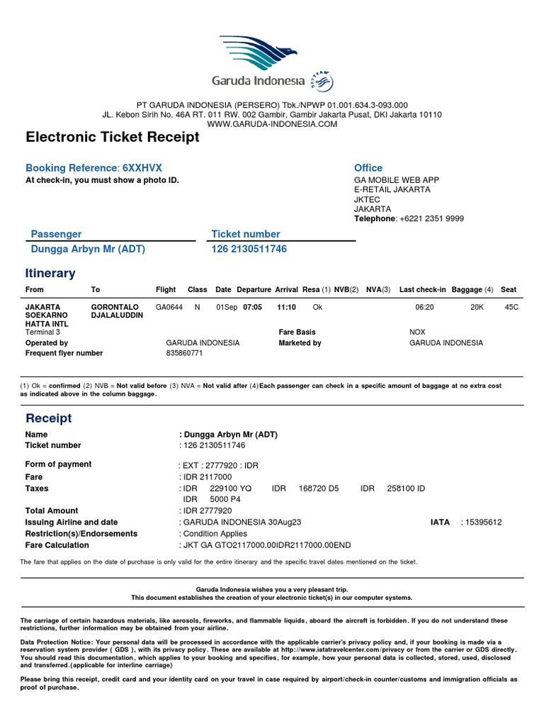 Your Electronic Ticket Receipt | PDF | Dangerous Goods | Aviation