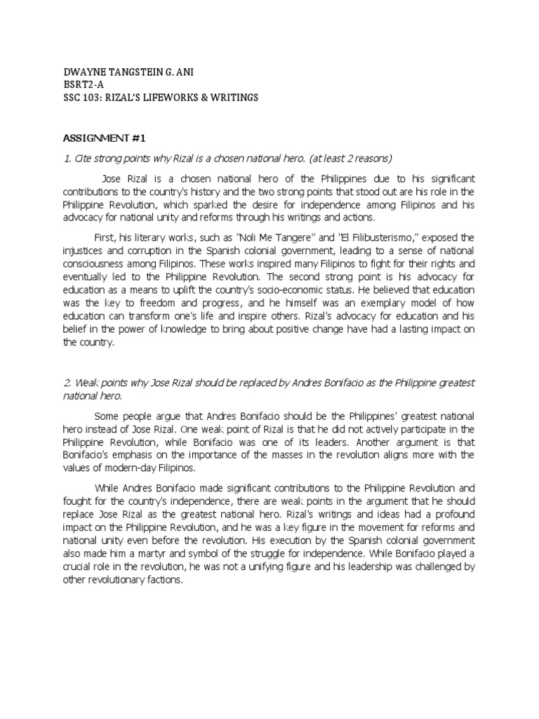 Assignment #1 | PDF | Colonialism | Philippines