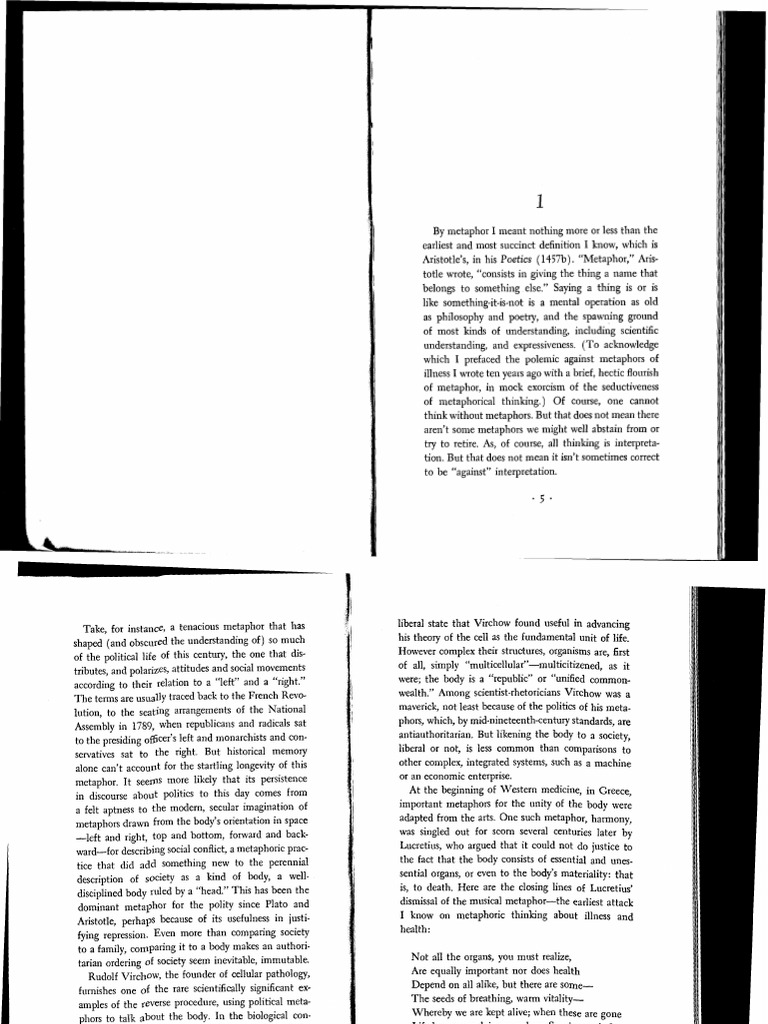 Sontag AIDSandItsMetaphors Week4 | PDF | Hiv/Aids | Cancer