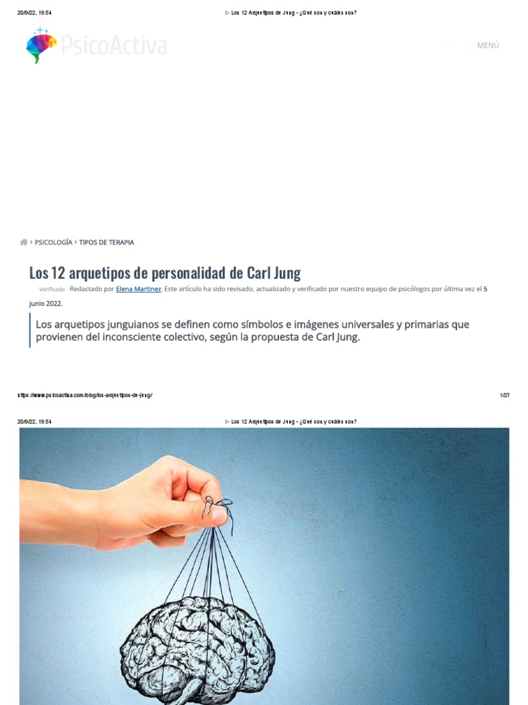 Los 12 Arquetipos de Jung - ¿Qué Son y Cuáles Son | PDF | Ciencia y ...
