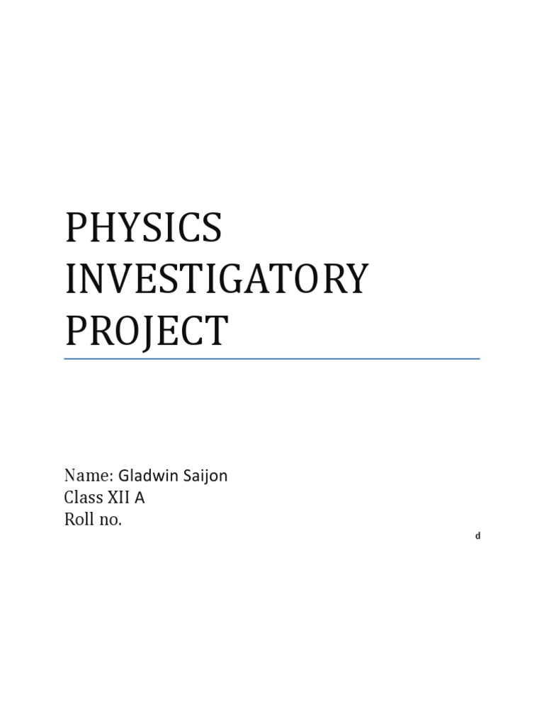 Thermistor LED Lamp - Class 12 Physics Investigatory Project Report ...