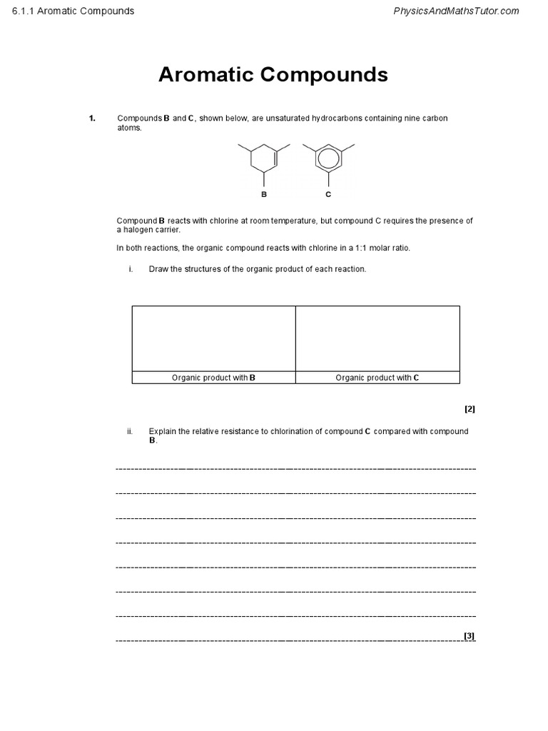 Aromatic Compound Reactions and Mechanisms | PDF | Aromaticity ...