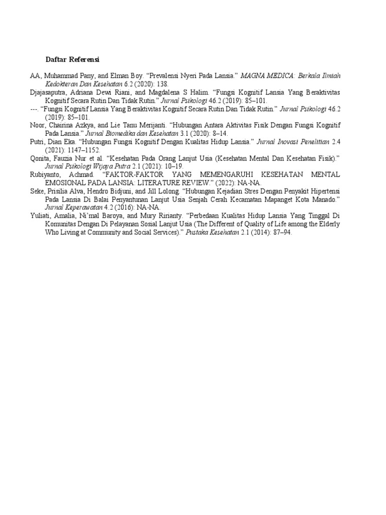 Daftar Referensi | PDF