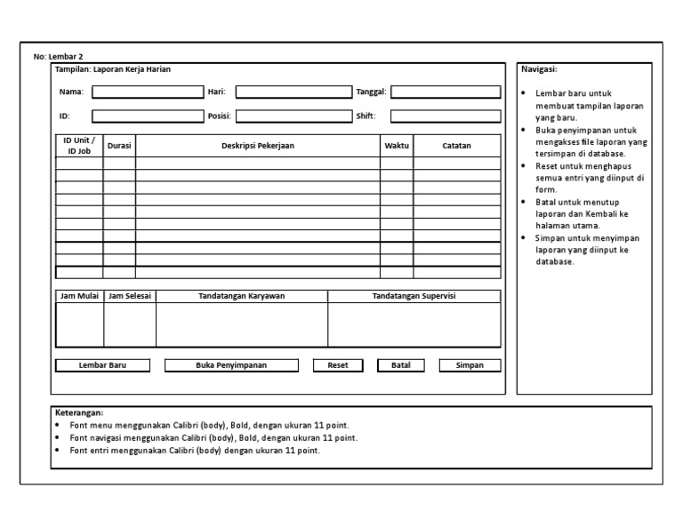 Lembar Kerja Tampilan (Contoh) | PDF