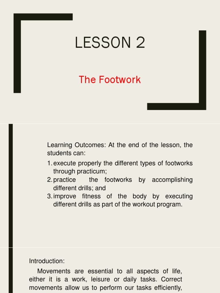 m2 Lesson 2 Volleyball Footwork | PDF | Volleyball | Learning