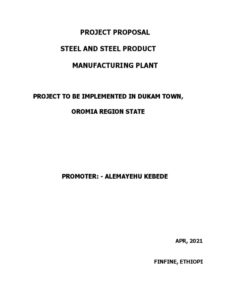 Steel Manufacturing Plant Proposal in Dukam | PDF | Welding | Construction
