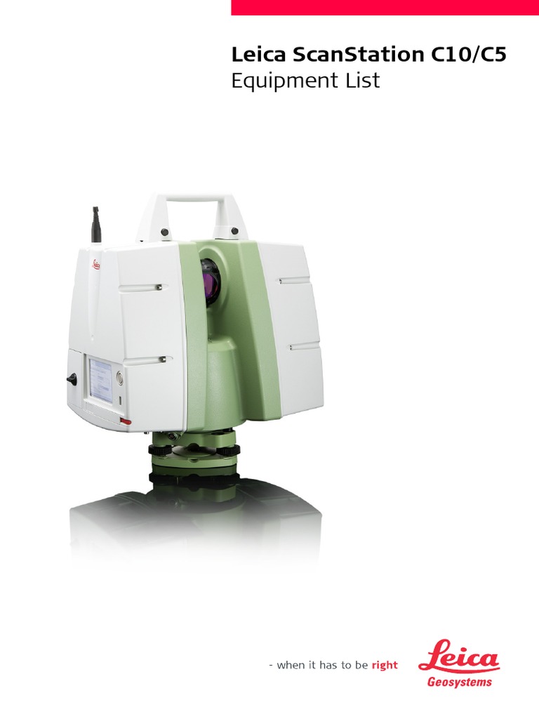 Leica ScanStation C10 C5 EquipmentList v4-0-0 en | PDF | Battery ...