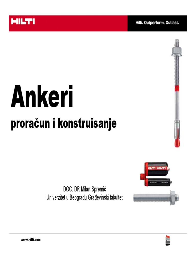 02-Ankeri Proračun I Konstruisanje | PDF