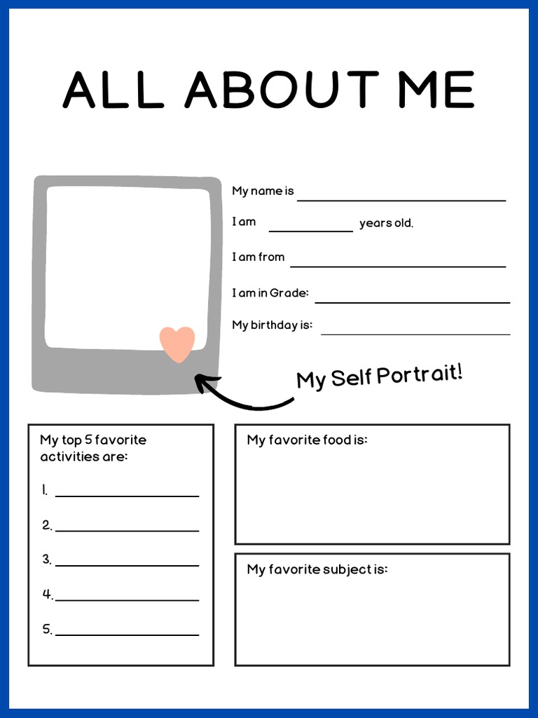 All About Me: Personal Profile Template | PDF