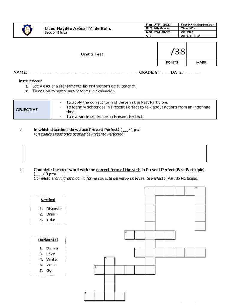 Unit 2 Test 8TH Grade | PDF | Language Mechanics | Linguistic Morphology
