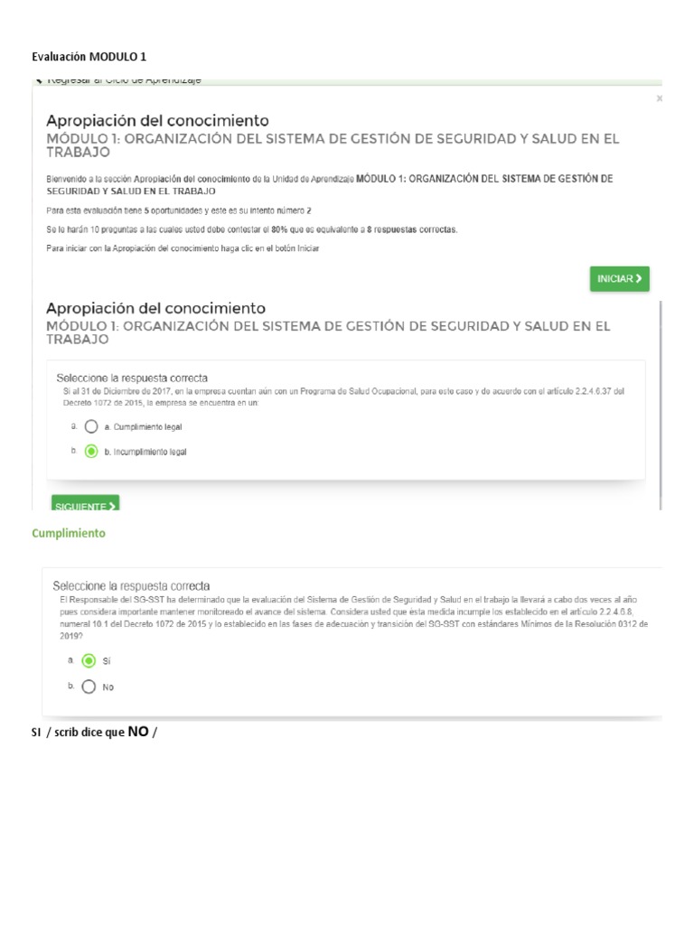 Preguntas y Respuestas Modulo 1 | PDF