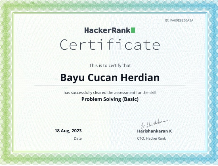 Problem - Solving - Basic Certificate | PDF