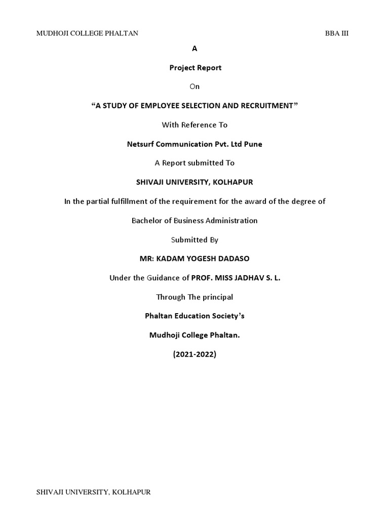 YOGESH PROJECT (1) - Converted (1) (1) 23 | PDF | Recruitment | Methodology