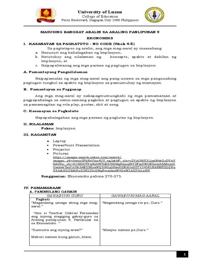 Mga Paraan NG Paglutas NG Implasyon. Grade 9 | PDF