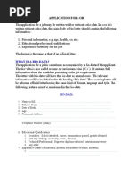 Job Application Format for Class 12 | PDF