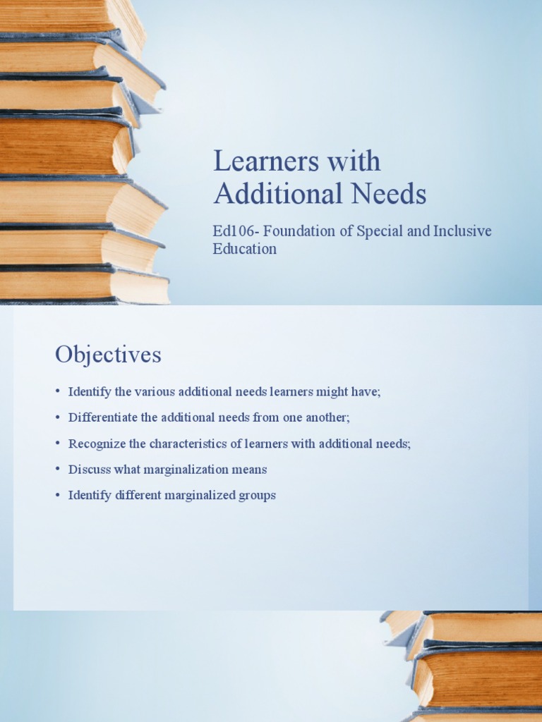 Learners With Additional Needs | Download Free PDF | Speech ...