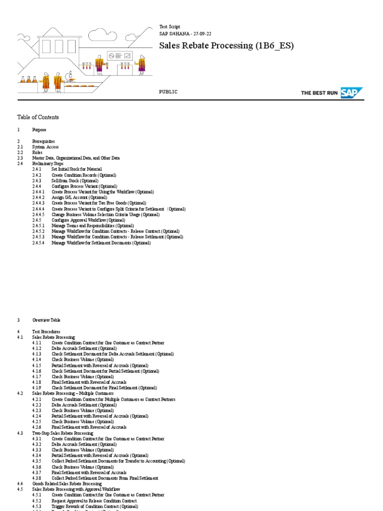 SAP S/4HANA Sales Rebate Test Guide | PDF | Rebate (Marketing) | Invoice