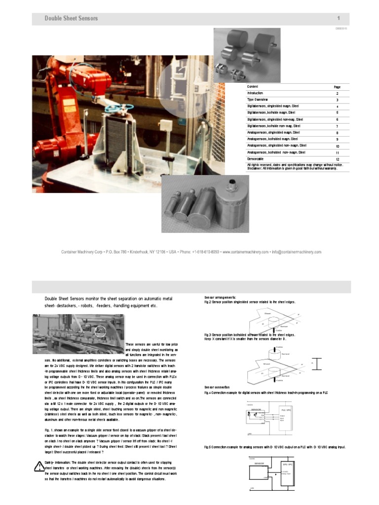 CM Double Sheet Sensors 2017 | Download Free PDF | Sensor | Sheet Metal