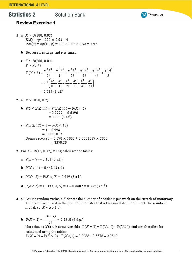 S2 Review Exercise 1 | PDF | Mathematical And Quantitative Methods (Economics) | Teaching ...