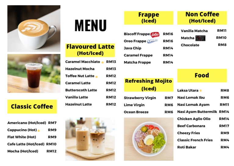 Idea Kafein's Menu | Download Free PDF | Non Alcoholic Drinks ...