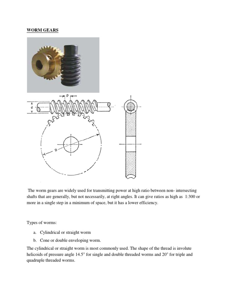 Design of Worm Gears | PDF | Gear | Mechanics