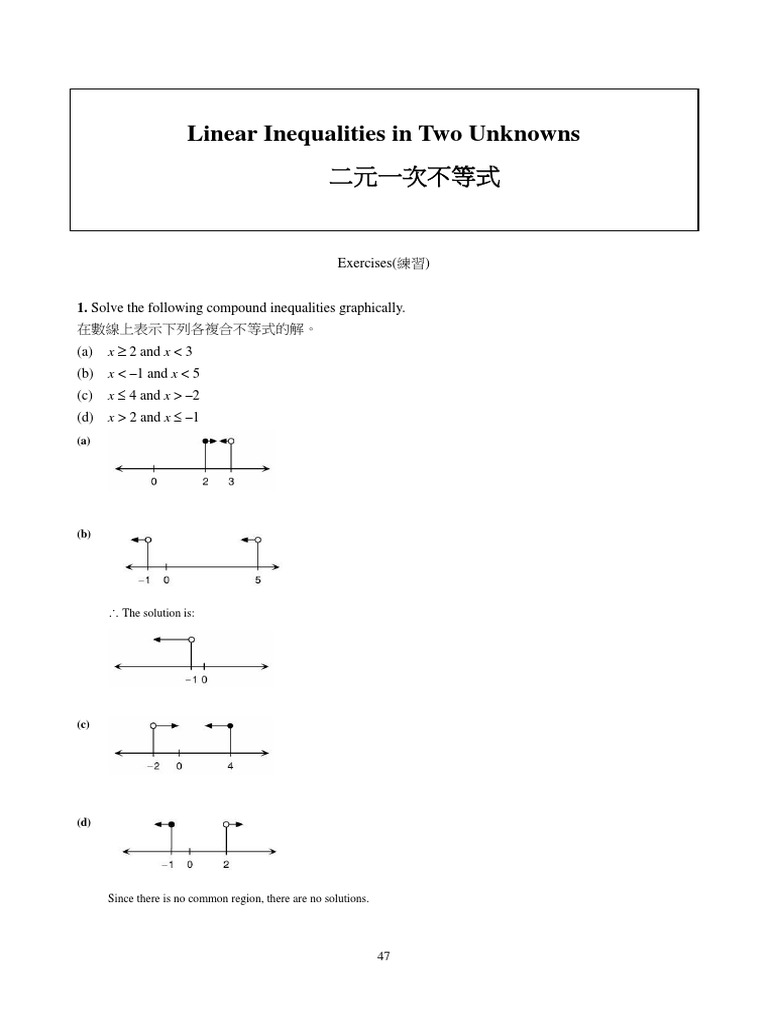 Linear Inequalities in Two Unknowns (A) | PDF | Applied Mathematics | Mathematical Analysis