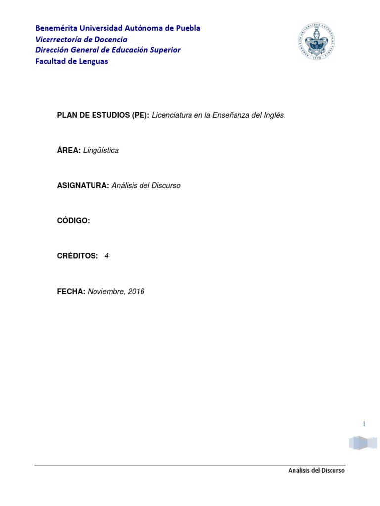 Análisis Del Discurso Pdf Maestros Evaluación