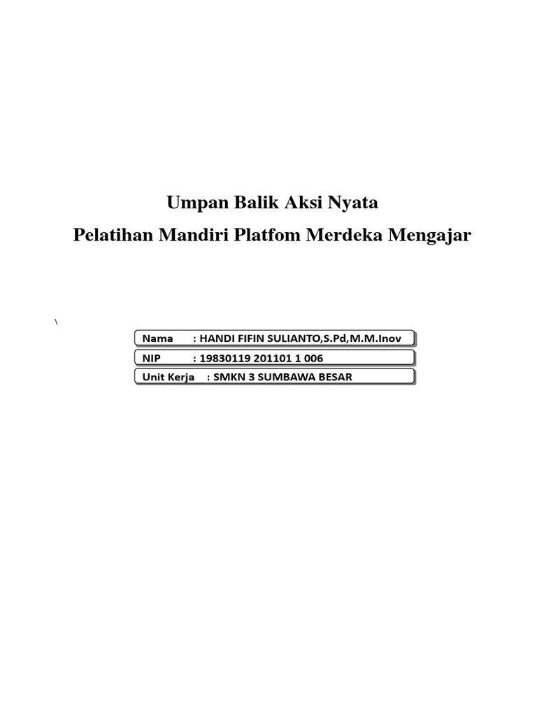 Assesment Merdeka Belajar Aploud | PDF