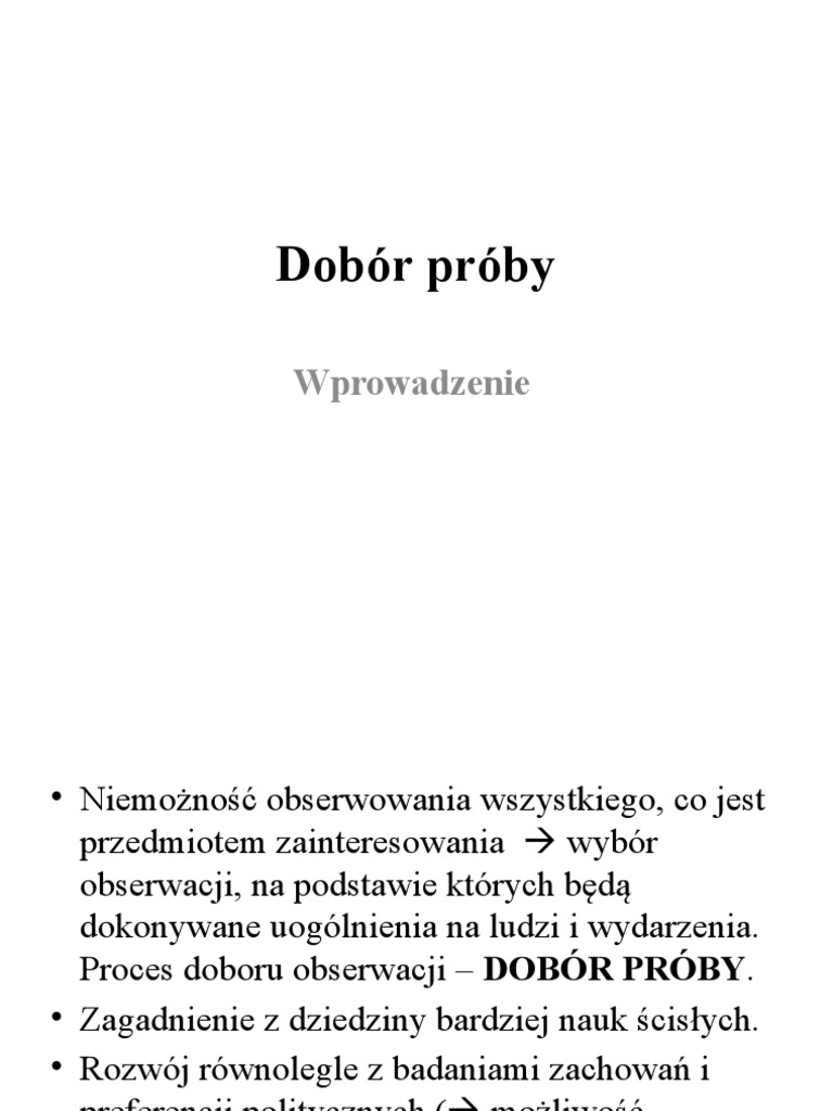 7.-Dobór Próby | PDF