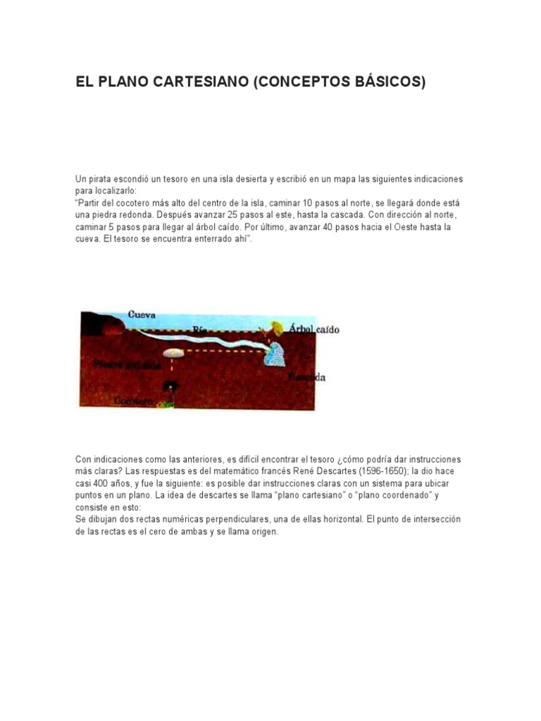 El Plano Cartesiano (Conceptos Básicos) | PDF | Sistema de coordenadas ...