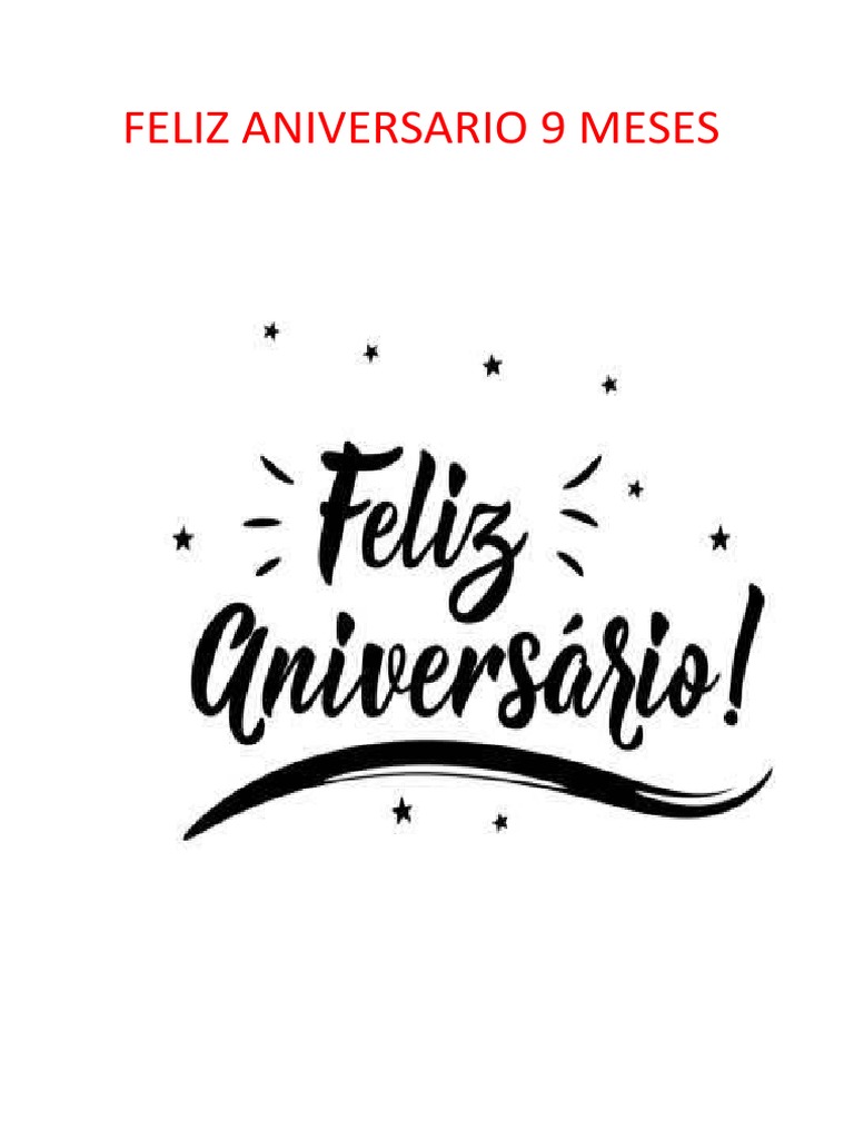 Feliz Aniversario 9 Meses | PDF | Amor | Felicidad