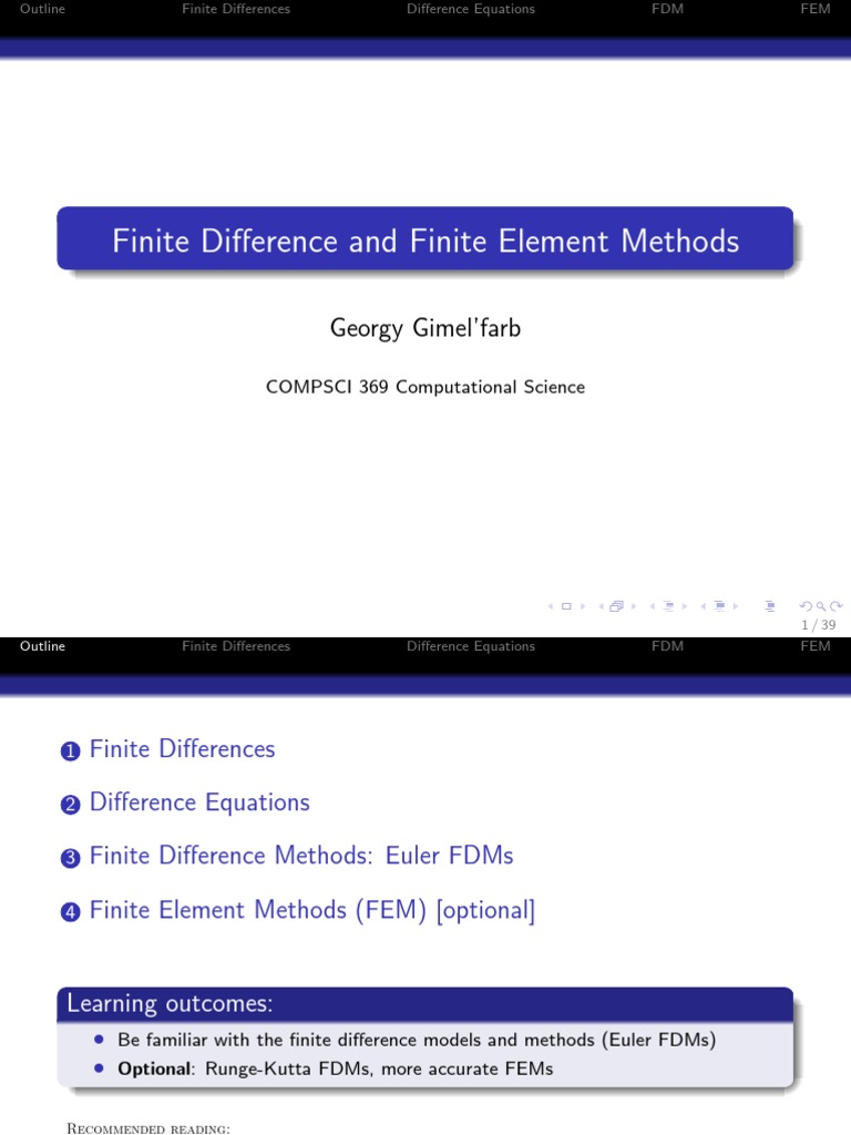 FDM Fem | PDF | Finite Element Method | Calculus