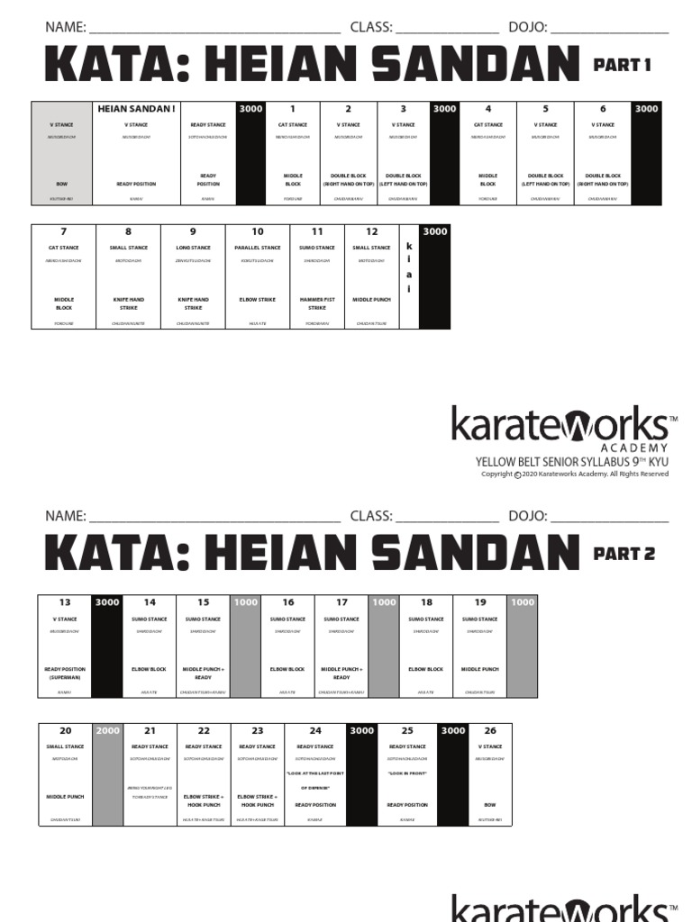 Kata Heian Sandan Pdf Individual Sports Karate