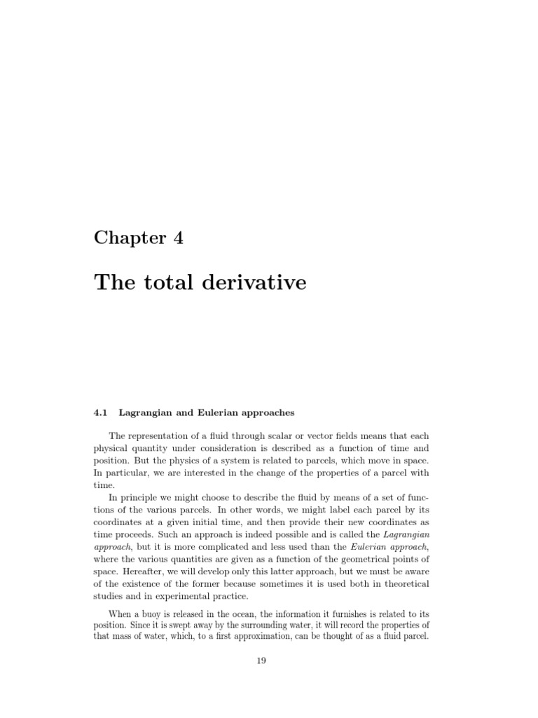 Total Derivatives | PDF | Derivative | Continuum Mechanics