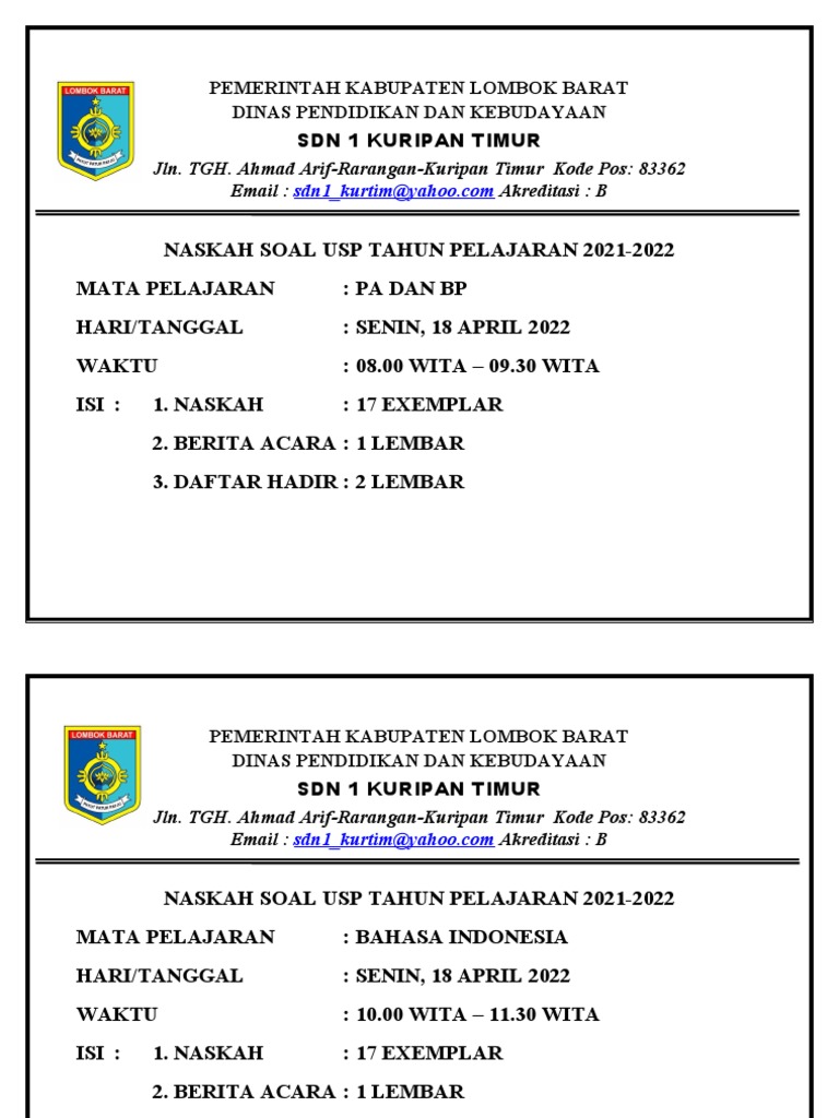 Kaper Map Ujian | PDF