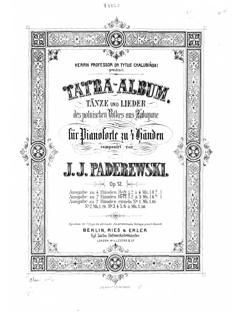 Paderewski Tatra Album | PDF Paderewski Tatra Album | PDF