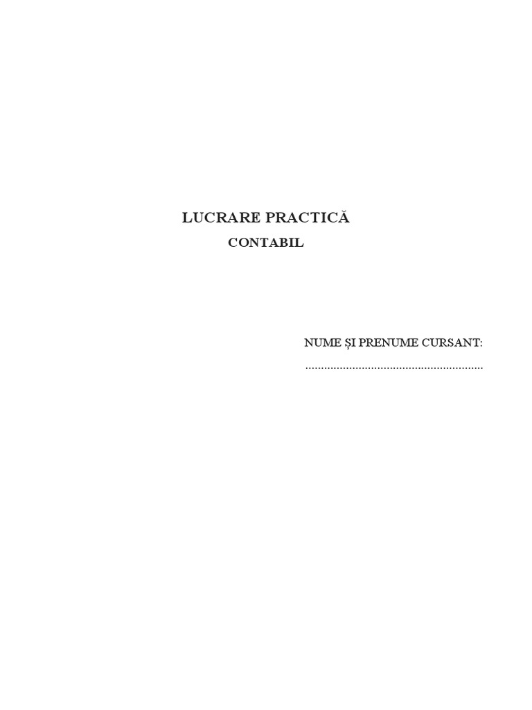 Lucrare Proba Practica | PDF